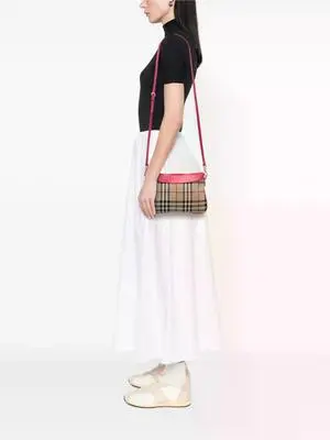 Burberry Haymarket Check Nylon Peyton Crossbody Bag