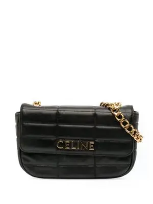 Celine Quilted Goatskin Chain Shoulder Bag