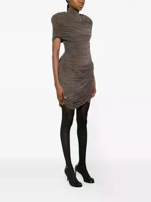 Magda Butrym High-neck Draped Mini Dress