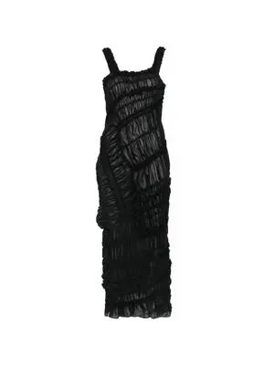 Magda Butrym Ruffled Midi Dress - Black