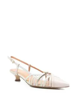THE SELLER Slingback Leather Pumps With Buckle Detail