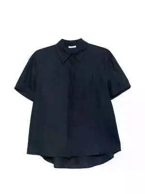 LARDINI Short-sleeve Shirt With Pointed Collar