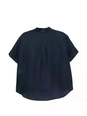 LARDINI Short-sleeve Shirt With Pointed Collar