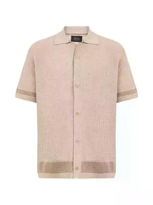 Brioni Striped Knitted Shirt - Neutrals