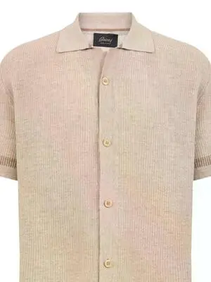 Brioni Striped Knitted Shirt - Neutrals