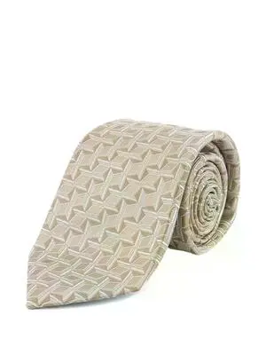 Kiton Patterned Neck Tie - Neutrals