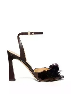 Michael Kors Sequined Embellished Ankle Strap Sandals - Brown