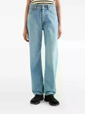 JIL SANDER Multi-stitched Logo Regular Fit Denim Trousers