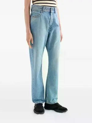 JIL SANDER Multi-stitched Logo Regular Fit Denim Trousers