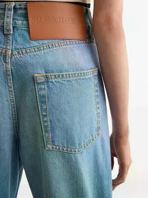 JIL SANDER Multi-stitched Logo Regular Fit Denim Trousers