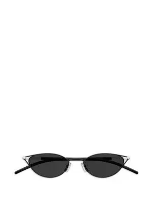 Alexander McQueen Oval-frame Sunglasses - Black