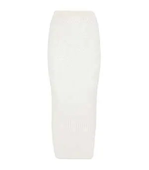 Wolford Wolford Daisy Net Midi Skirt Ivory