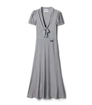 Miu Miu Silk Jersey Midi Dress