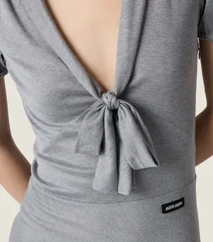 Miu Miu Silk Jersey Midi Dress