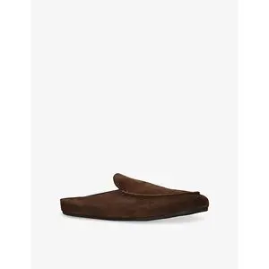 VINNY'S Donnie Suede Mules - Dark Brown