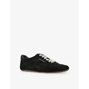 Sam Edelman Tobi Suede And Mesh Trainers - Black
