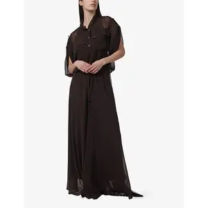LEEM Elasticated-waist Wide-leg Woven Trousers