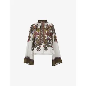 LEEM Tie-neck Floral Print Woven Blouse - Multi-coloured