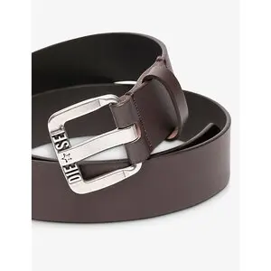 DIESEL® Logo-embossed Leather Belt