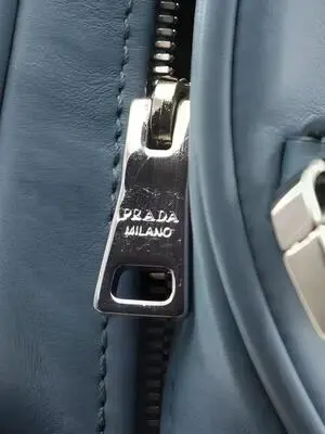 Prada 2010's Soft Leather Two-way Tote Bag - Blue