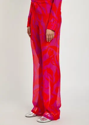 Dries Van Noten Pachas Printed Silk Trousers