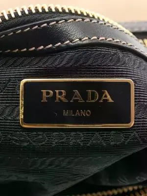 Prada Logo Jacquard Shoulder Bag