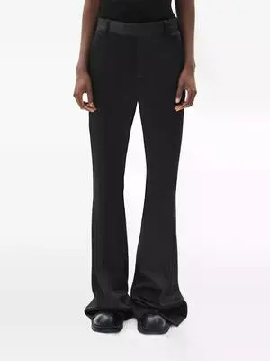 ANN DEMEULEMEESTER Satin Flared Trousers - Black