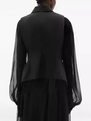 ANN DEMEULEMEESTER Lune Button Open-front Waistcoat