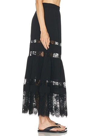 FLEUR DU MAL Adeline Maxi Skirt - Black
