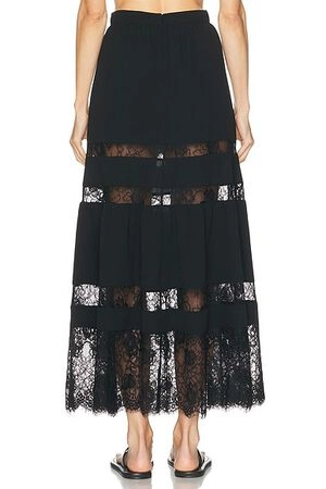 FLEUR DU MAL Adeline Maxi Skirt - Black