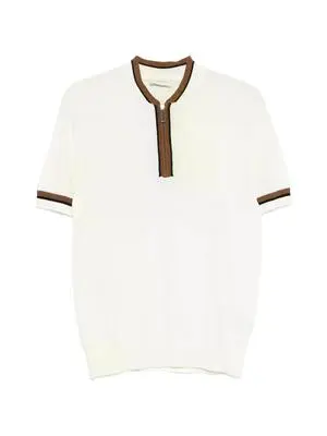 PAOLO PECORA Zip-up T-shirt - Neutrals