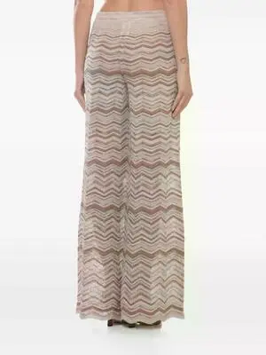 D.exterior Chevron Palazzo Knitted Trousers