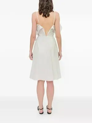 MAISON MARGIELA Off-white Open-shoulder Mini Dress