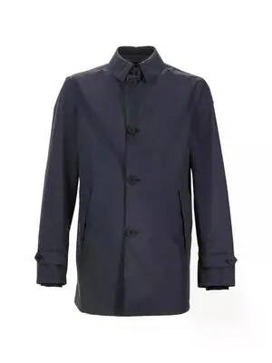 Herno Buttoned Trench Coat - Blue