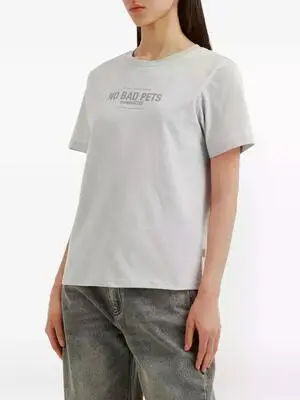 Izzue Cotton T-shirt With Graphic Print - Grey