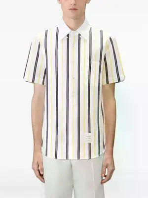 Thom Browne Repp Striped Short-sleeve Shirt