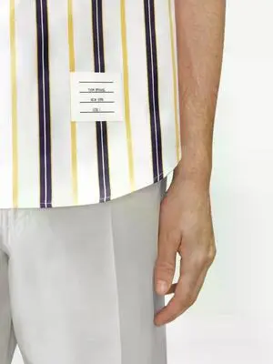 Thom Browne Repp Striped Short-sleeve Shirt