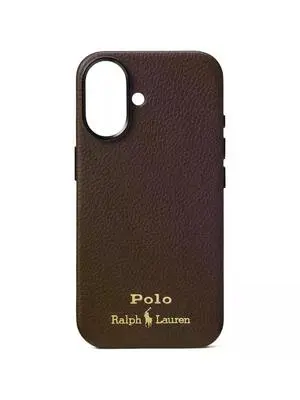 Polo Ralph Lauren Iphone 16 Leather Case - Brown
