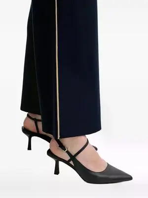 BENETTON Navy Side Stripe Wide Leg Trousers - Blue