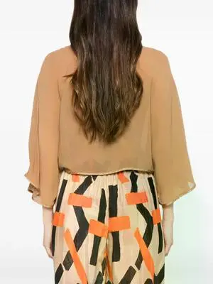 Dixie Tie-front Top - Neutrals