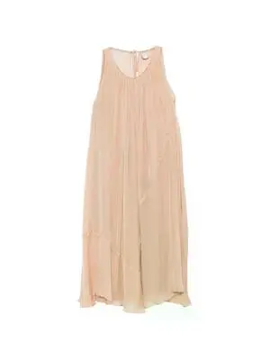 ALYSI Sleeveless Gathered Panel Dress - Neutrals