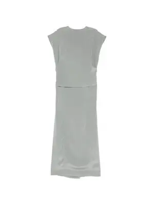 ALYSI V-neck Midi Wrap Dress