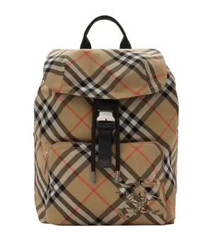 Burberry Check Print Backpack - Neutral