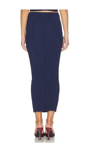 FLEUR DU MAL Three Way Rib Skirt - Navy