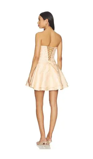 V. CHAPMAN Jacquard Flared Mini Dress