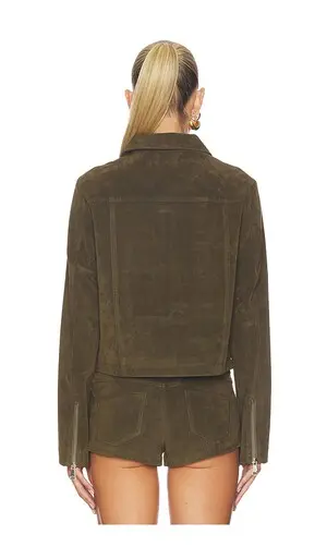 Superdown Faux Suede Zip-up Jacket