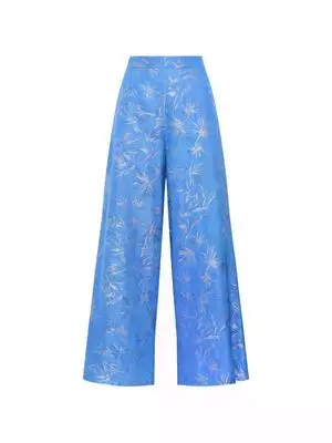 Malìparmi Ramage Print Jacquard Palazzo Pants