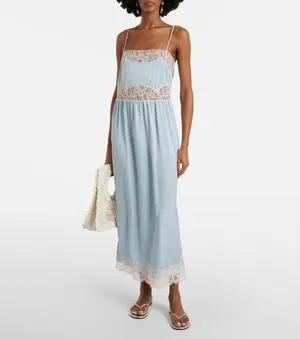 Faithfull The Brand Morris Lace-trimmed Midi Dress