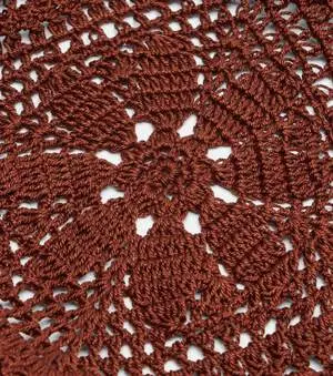 Anna Kosturova Crochet Cotton Scarf - Brown
