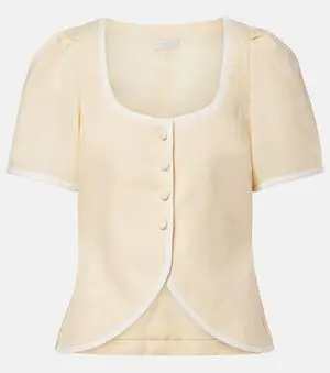 Faithfull The Brand Madeleine Belted Linen Top